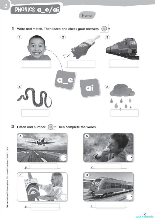 4G PHONICS UNIT 2 A_E / AI. Interactive worksheet | TopWorksheets