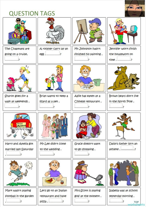 QUESTION TAGS. Interactive worksheet | TopWorksheets