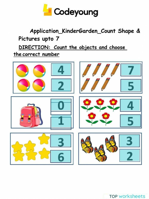 Count and match for kg. Interactive worksheet | TopWorksheets