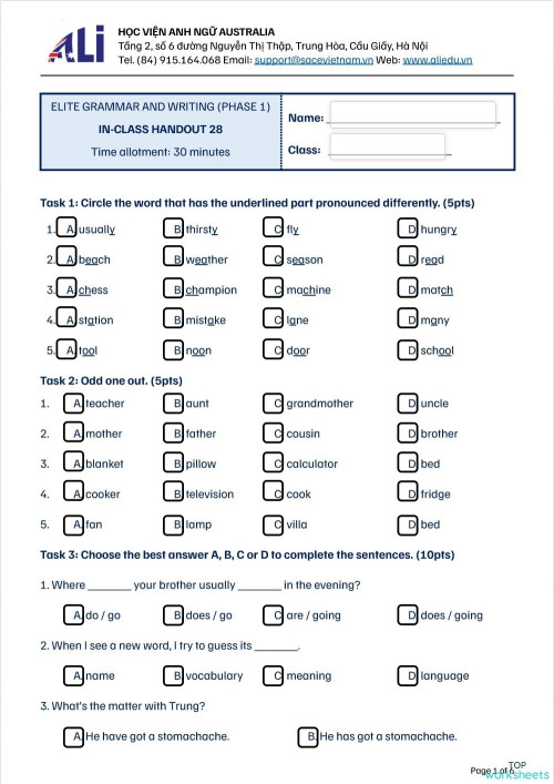 Modal Verbs of Obligation. Interactive worksheet | TopWorksheets
