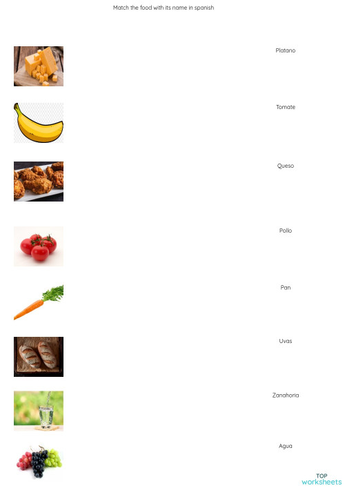 La Comida Review. Interactive worksheet | TopWorksheets