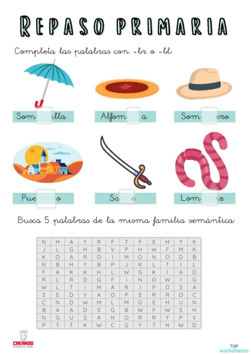 Repaso de Primaria. Interactive worksheet | TopWorksheets