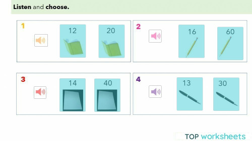 L9 - A39 - Things, Plural, Listening. Interactive worksheet | TopWorksheets