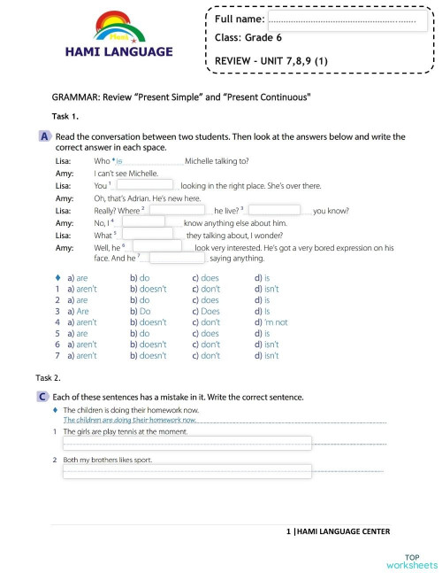 GRADE 6_REVIEW 789 (1). Interactive worksheet | TopWorksheets