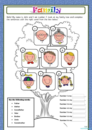 My Family. Interactive worksheet | TopWorksheets