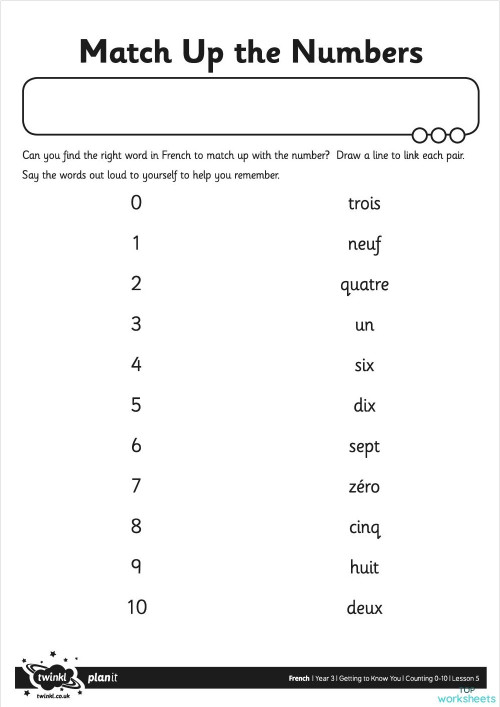 LES NOMBRES 1 -30. Fiche interactive | TopWorksheets