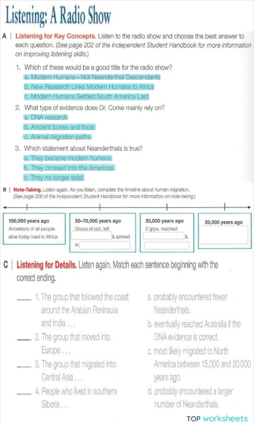 ALS 02 page 86-87. Interactive worksheet | TopWorksheets