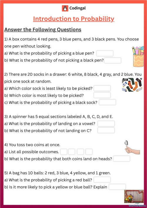 Probability: interactive worksheets and online exercises | TopWorksheets