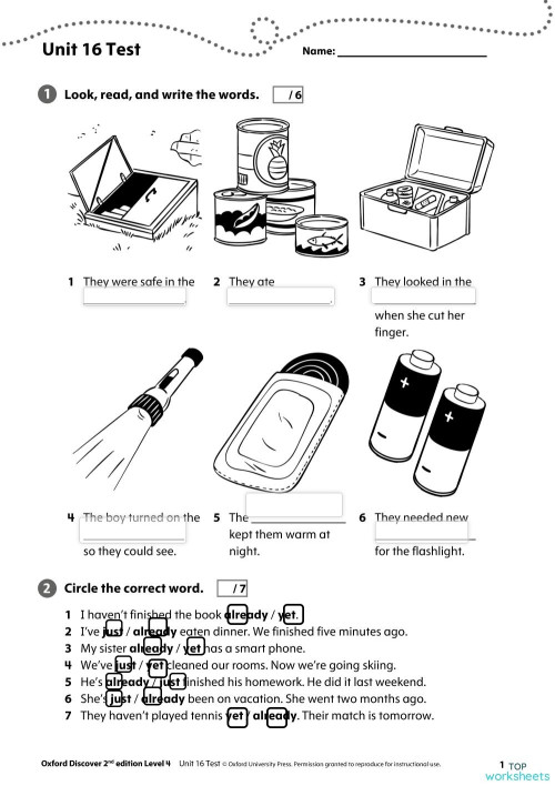 Unit 16 Test. Interactive worksheet | TopWorksheets