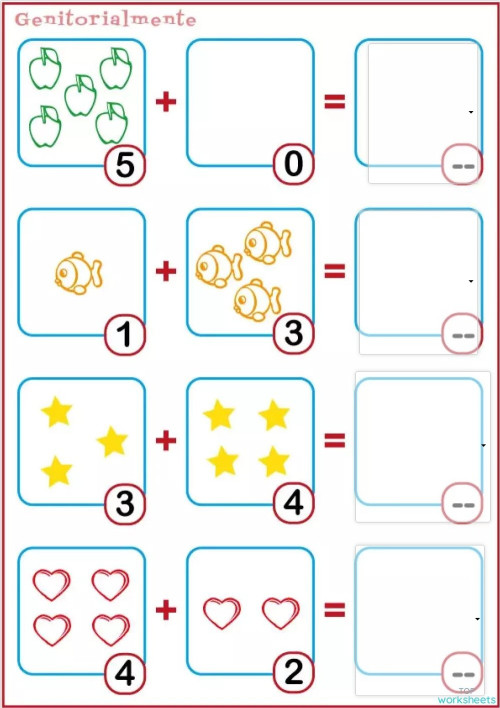 MATEMATICA LE SOMME. Scheda interattiva | TopWorksheets