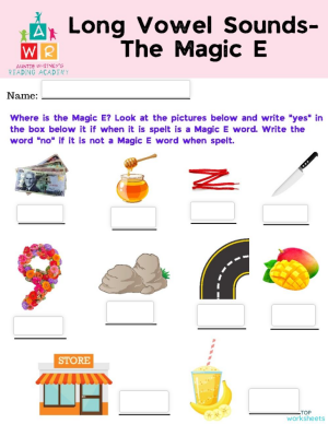 Beginner's Class - Long Vowel Sounds Homework. Interactive worksheet ...