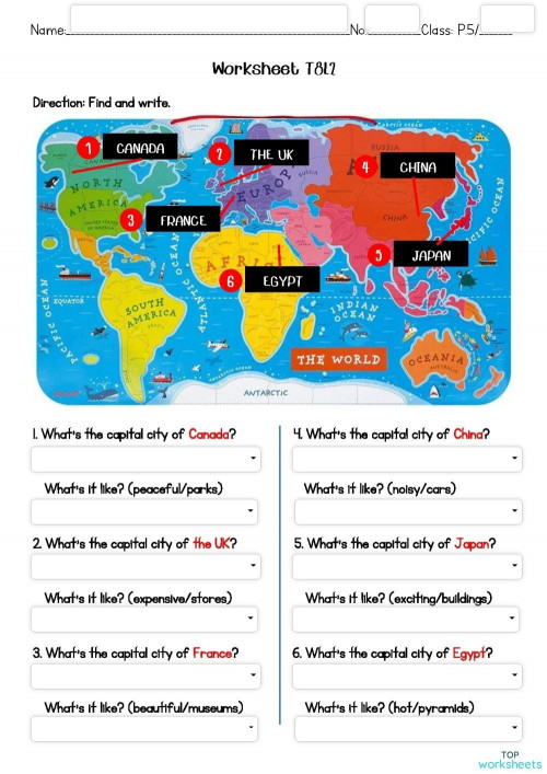 Worksheet T8L2. Interactive worksheet | TopWorksheets