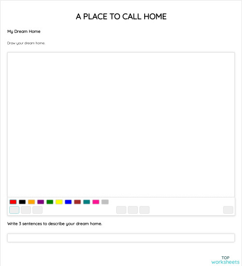 A PLACE TO CALL HOME. Interactive worksheet | TopWorksheets