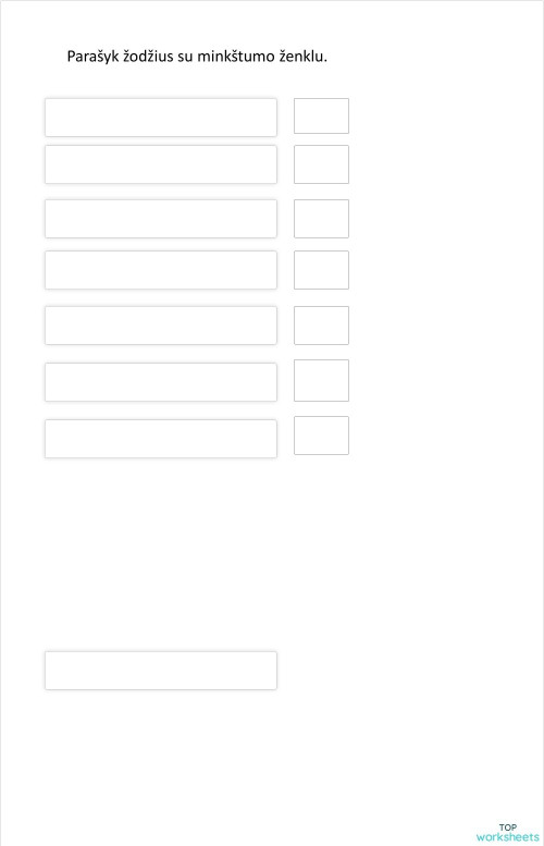 Daiktavardžių linksniai. Interactive worksheet | TopWorksheets