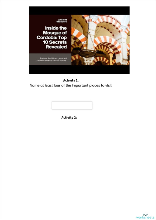 Al-Andalus. Interactive worksheet | TopWorksheets