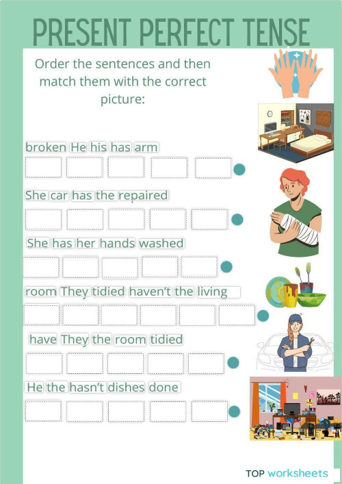 PRESENT PERFECT. Ficha interactiva | TopWorksheets