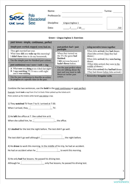green LI1 exercise. Interactive worksheet | TopWorksheets