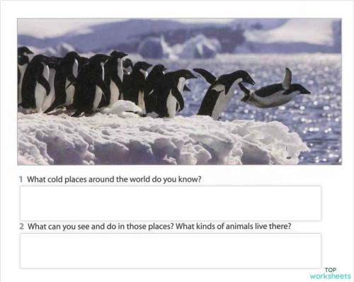 The coldest places in the world part 1. Interactive worksheet ...