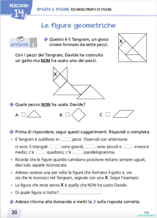 Le figure geometriche piane. Scheda interattiva | TopWorksheets