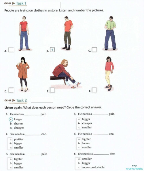 Listening unit 3. Interactive worksheet | TopWorksheets