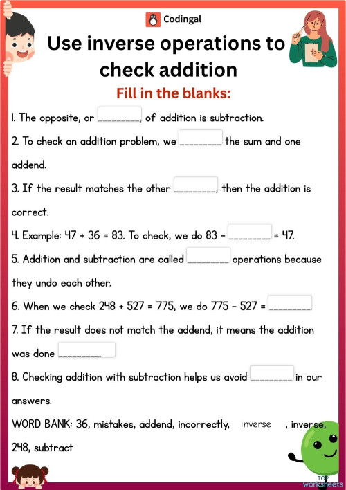 M_G03M13L27_WA02_Use_inverse_operations_to_check_addition_4. Interactive worksheet | TopWorksheets