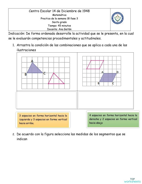 Actividad Complementaria 6°. Ficha interactiva | TopWorksheets