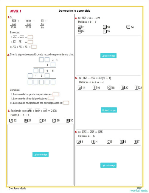 Cuatro operaciones: fichas interactivas y ejercicios online | TopWorksheets