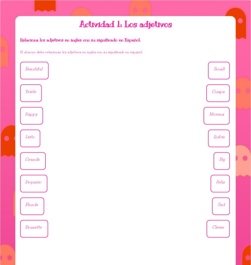 Actividad 1: Los adjetivos. Ficha interactiva | TopWorksheets