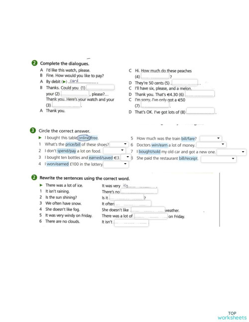 Week 2 - Day 3 - WS. Bài tập tương tác | TopWorksheets
