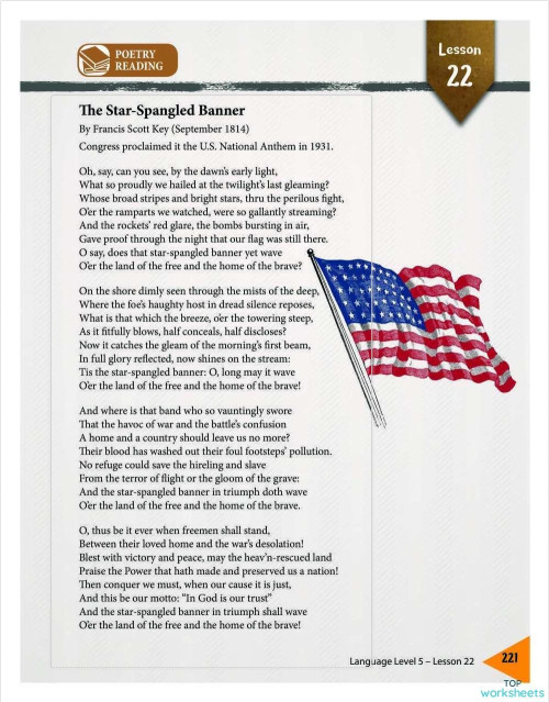 Lesson 22: Pg 221-223 Poetry Reading/Comprehension Ex 1. Interactive ...