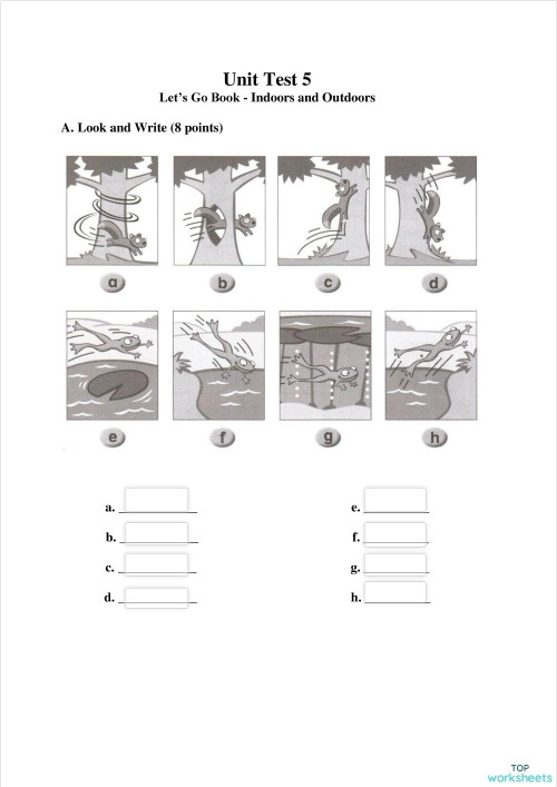Let's Go 4: Unit Test 5. Interactive worksheet | TopWorksheets Let's Go 4: Unit Test 5. Interactive worksheet | TopWorksheets