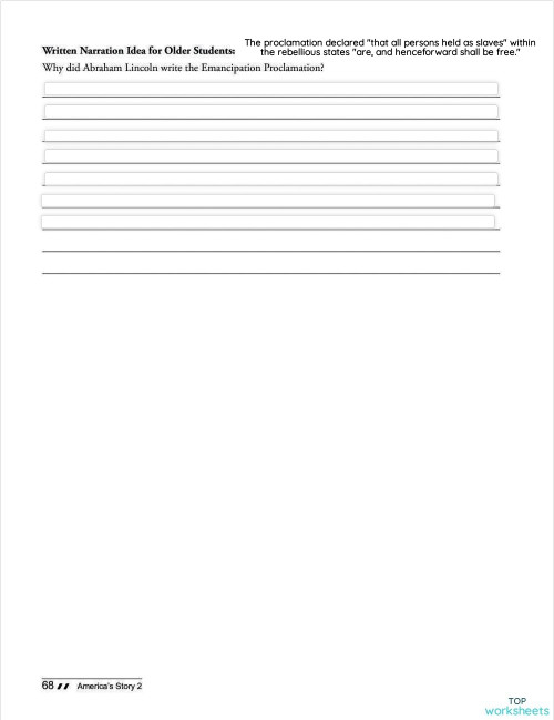 Chapter 6: Written Narration Pg 68. Interactive worksheet | TopWorksheets