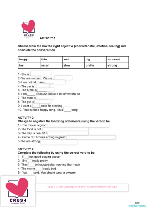 CRUSH DIGITAL WORKBOOK A1. Interactive worksheet | TopWorksheets
