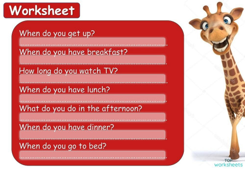 Daily routine. Interactive worksheet | TopWorksheets