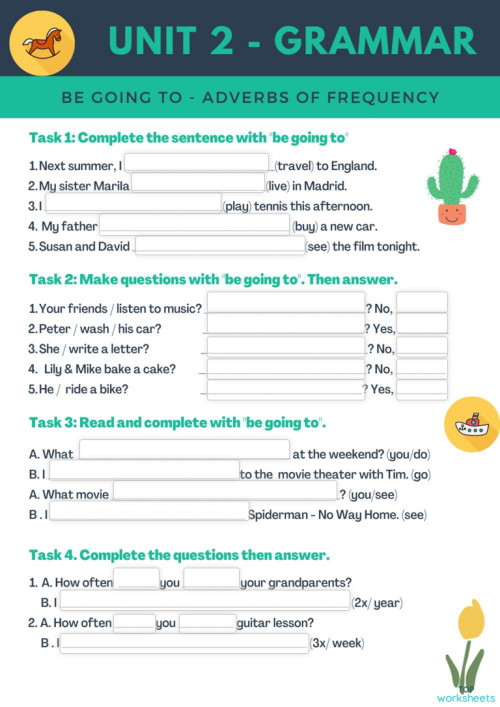 Semester 1 - Unit 2 - Grammar Review. Interactive worksheet | TopWorksheets