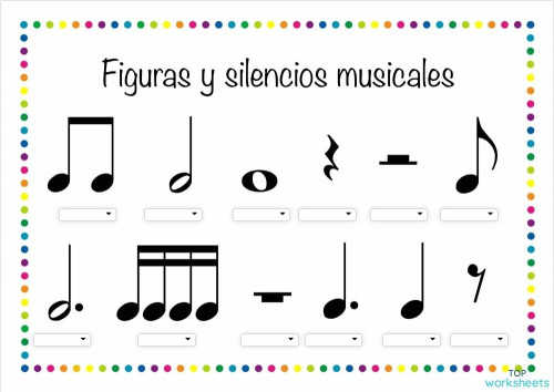 Figuras y silencios. Ficha interactiva | TopWorksheets