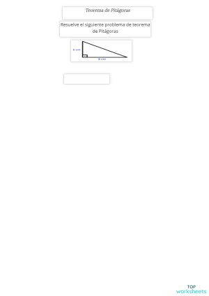 Teorema de Pitágoras . Ficha interactiva | TopWorksheets