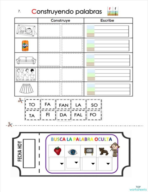 Guía consonante N parte 2. Ficha interactiva | TopWorksheets