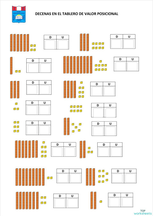 Hojas De Trabajo De Valor Posicional: Centenas Y Decenas