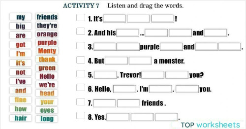 Interactive worksheets and online exercises in english | TopWorksheets