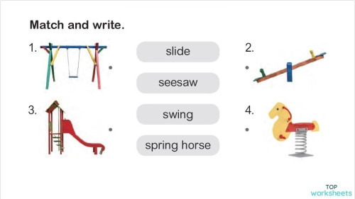 The playground. Interactive worksheet | TopWorksheets