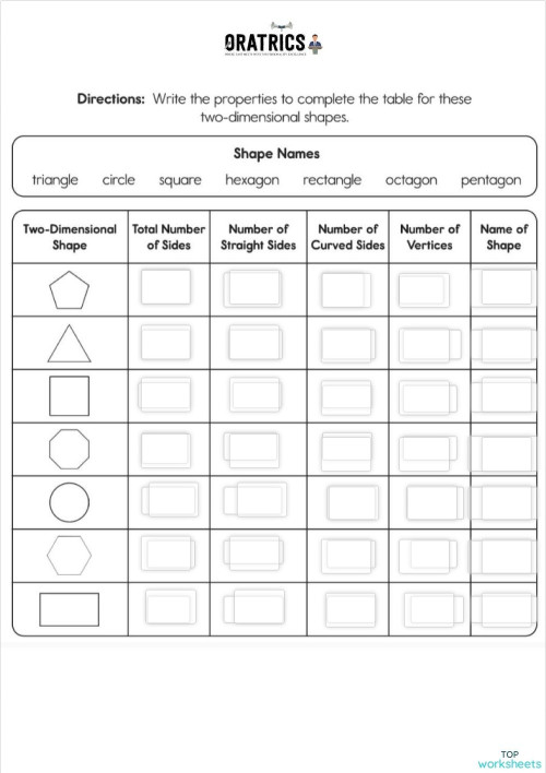 Shapes EEE. Interactive worksheet | TopWorksheets