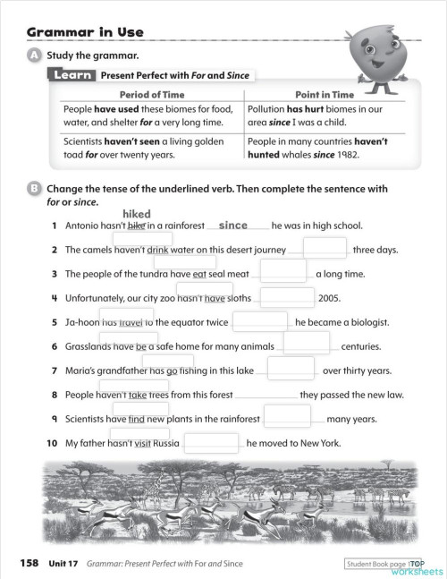 OD4 17 WB 158 159 Grammar. Interactive worksheet | TopWorksheets
