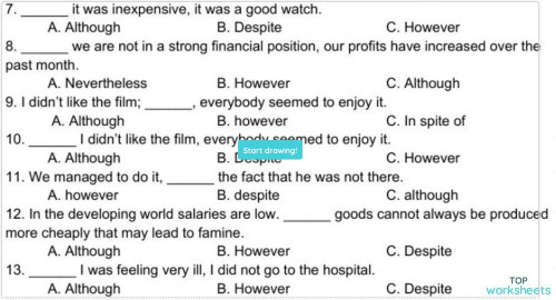 Revision ( after test). Interactive worksheet | TopWorksheets