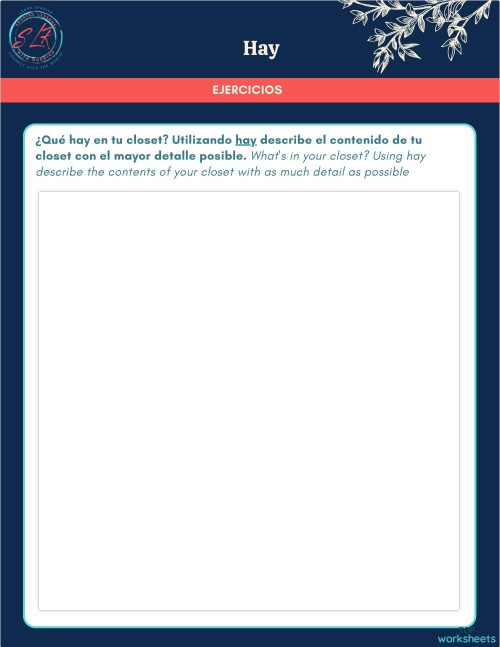 Hay (el closet). Ficha interactiva | TopWorksheets