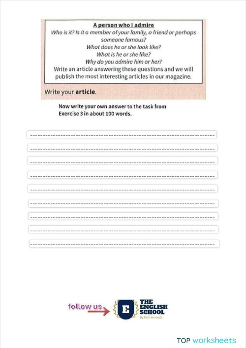 writing. Interactive worksheet | TopWorksheets