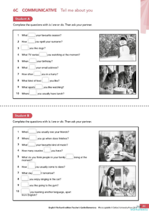 Unit 6C: am/is/are/do/does (Communication). Interactive worksheet | TopWorksheets