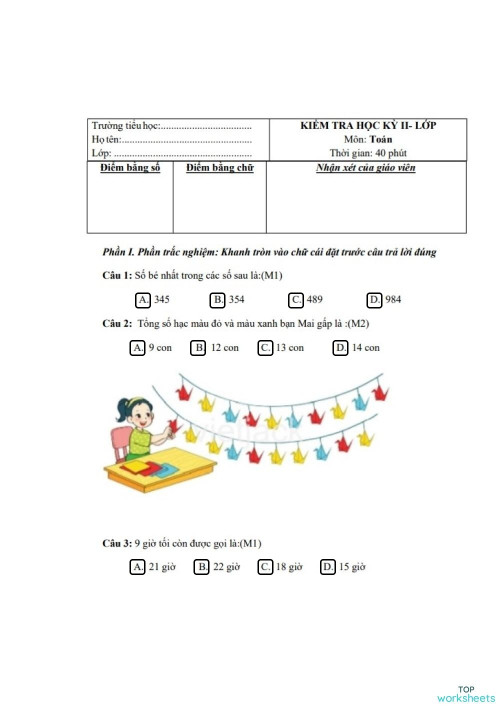 Interactive worksheets and online exercises in vietnam | TopWorksheets