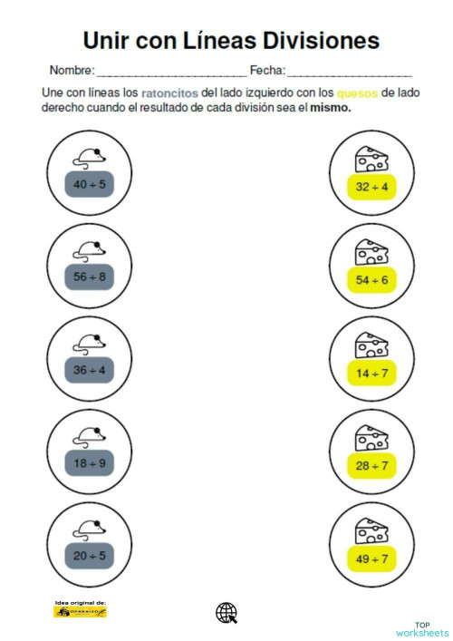 Repaso de divisiones 3. Ficha interactiva | TopWorksheets