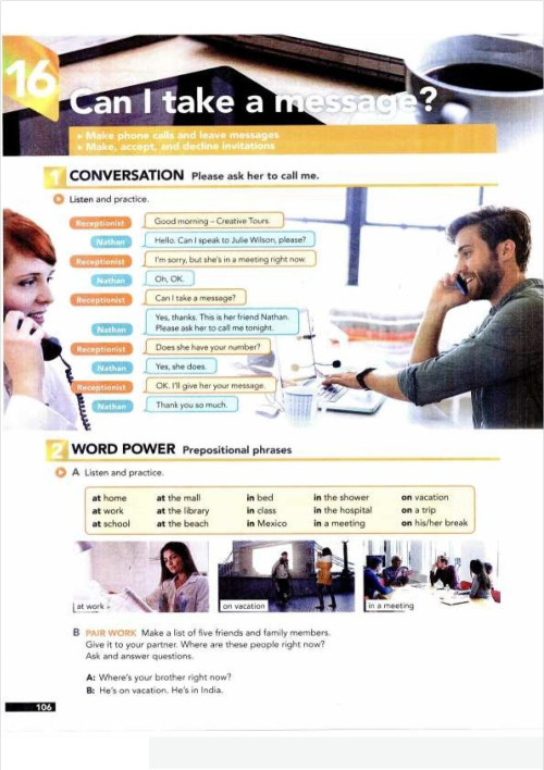 unit 16- can i take a message. Interactive worksheet | TopWorksheets